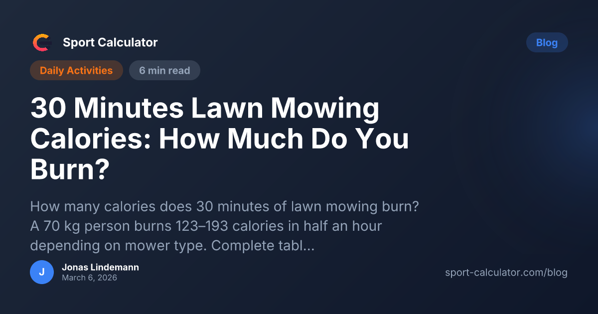 Mowing Grass Calories Burned