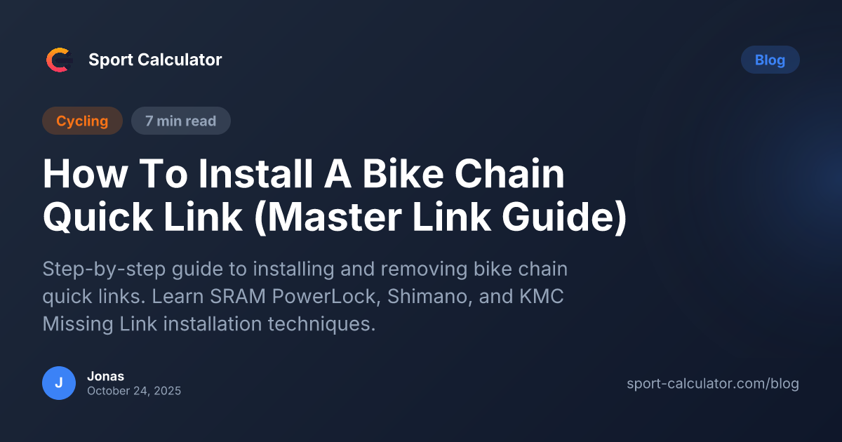 How To Install A Bike Chain Quick Link (Master Link Guide)