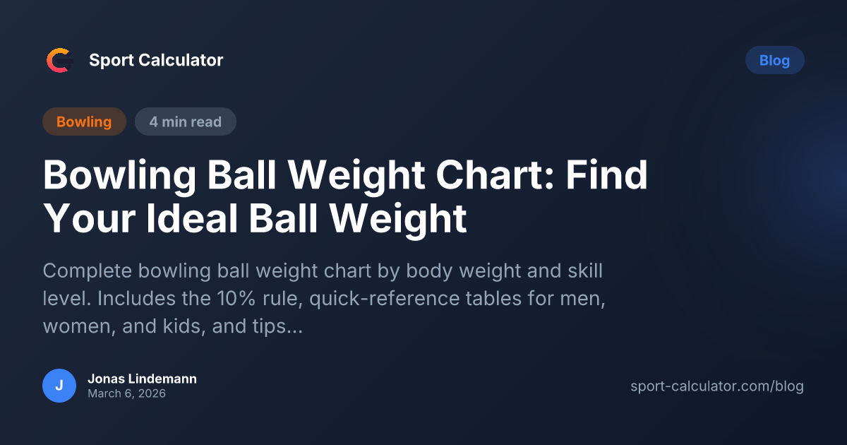 Bowling Ball Weight Chart: Find Your Ideal Ball Weight