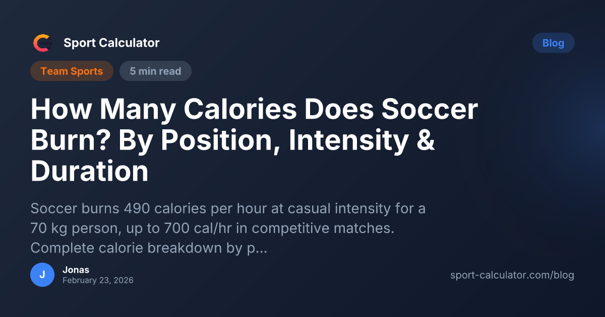 How Many Calories Does Soccer Burn? By Position, Intensity & Duration