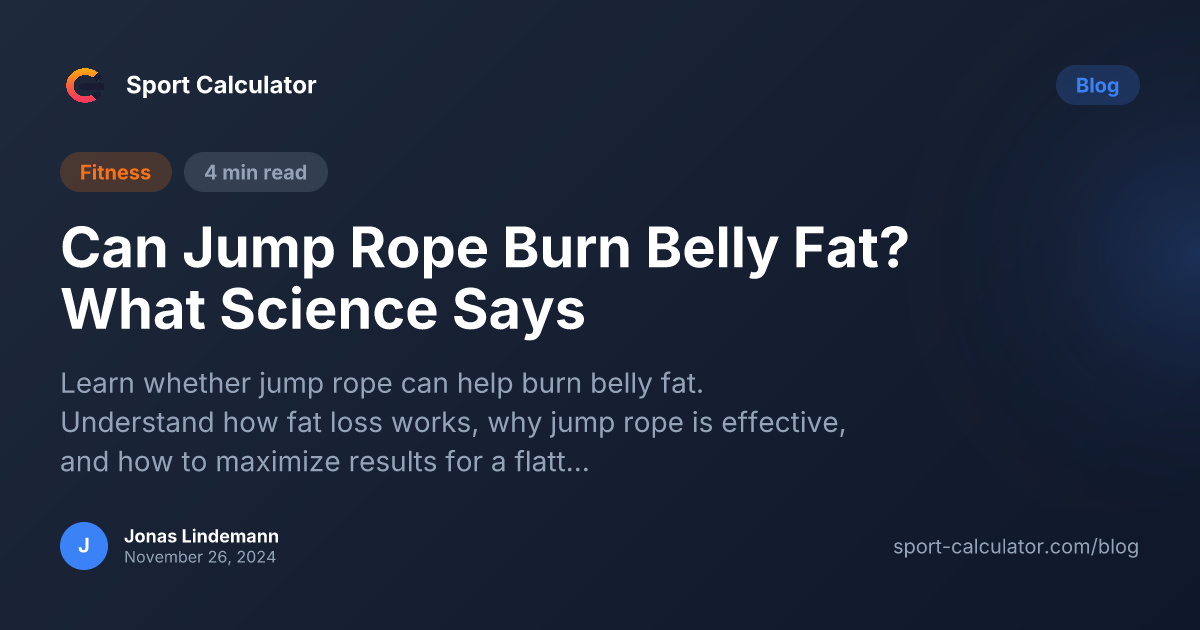 Can Jump Rope Burn Belly Fat? What Science Says