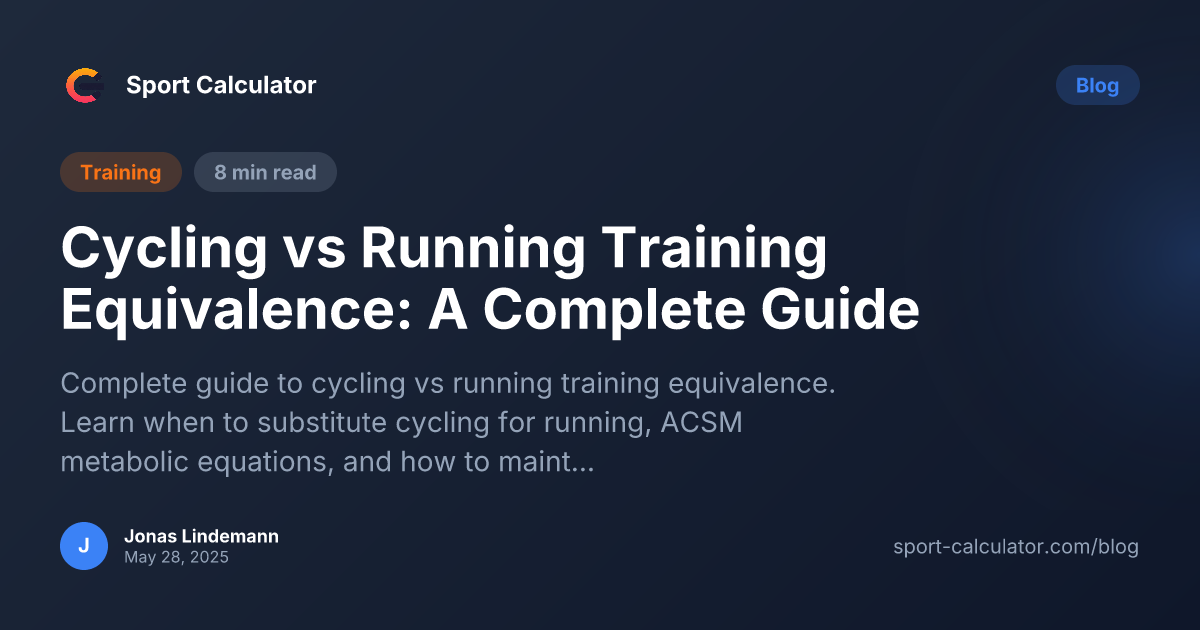 Cycling vs Running Training Equivalence: A Complete Guide