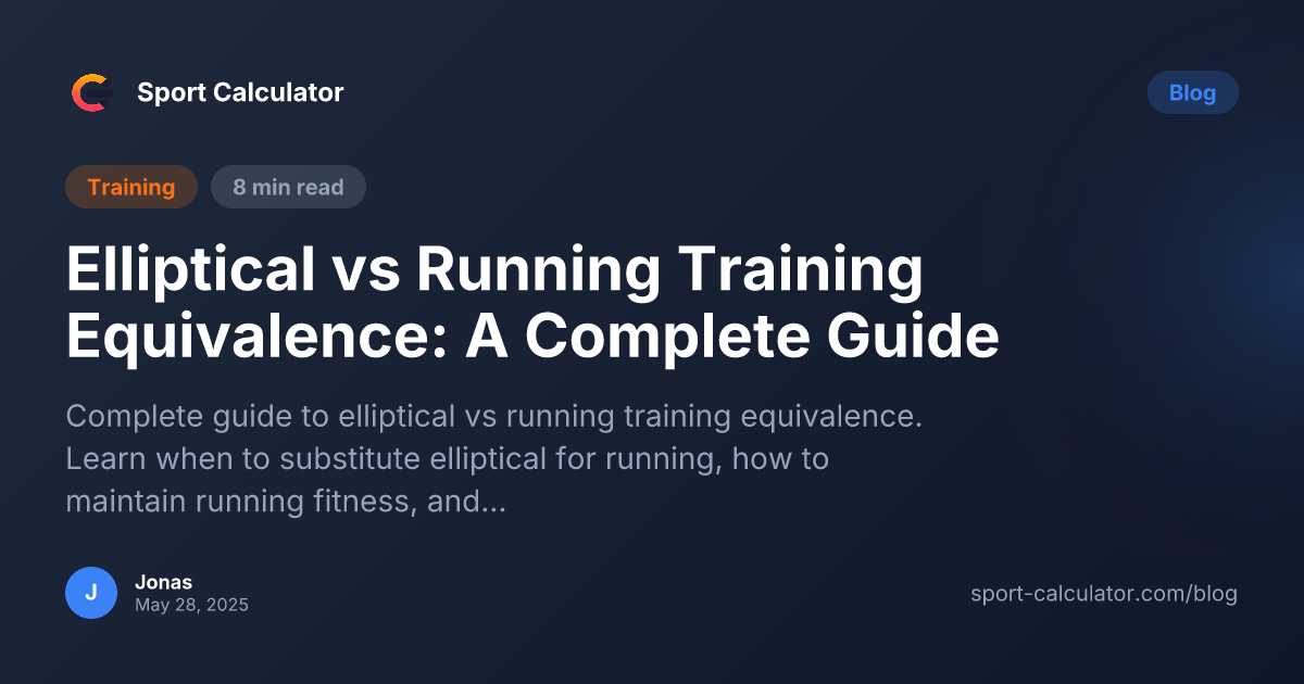 Elliptical vs Running Training Equivalence: A Complete Guide