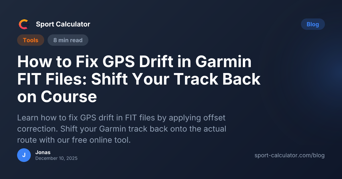 How to Fix GPS Drift in Garmin FIT Files: Shift Your Track Back on Course