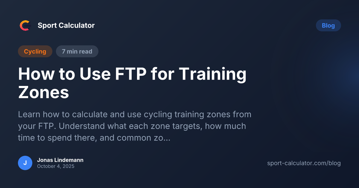 How to Use FTP for Training Zones