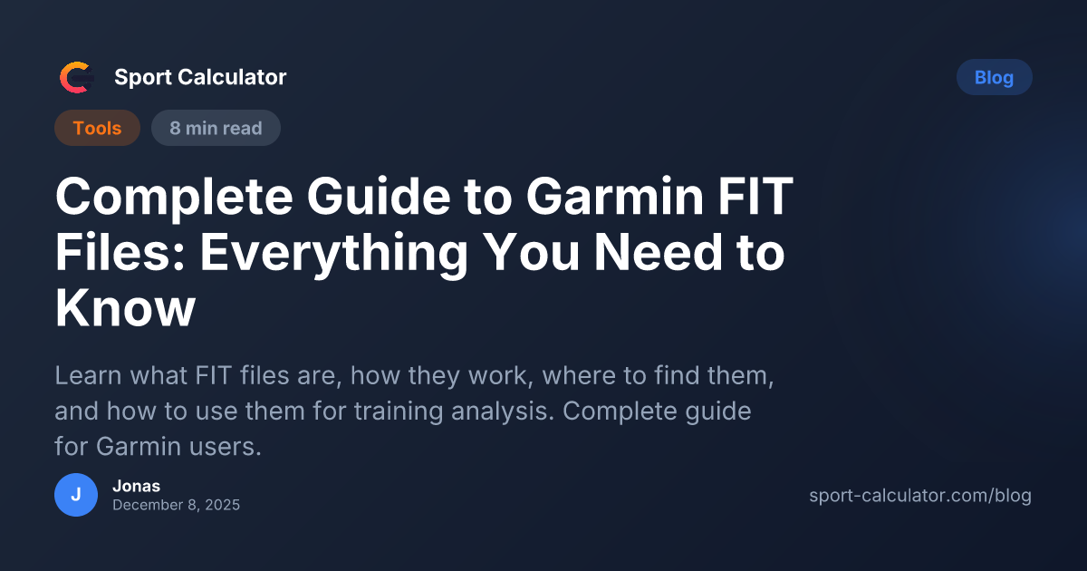 Complete Guide to Garmin FIT Files: Everything You Need to Know