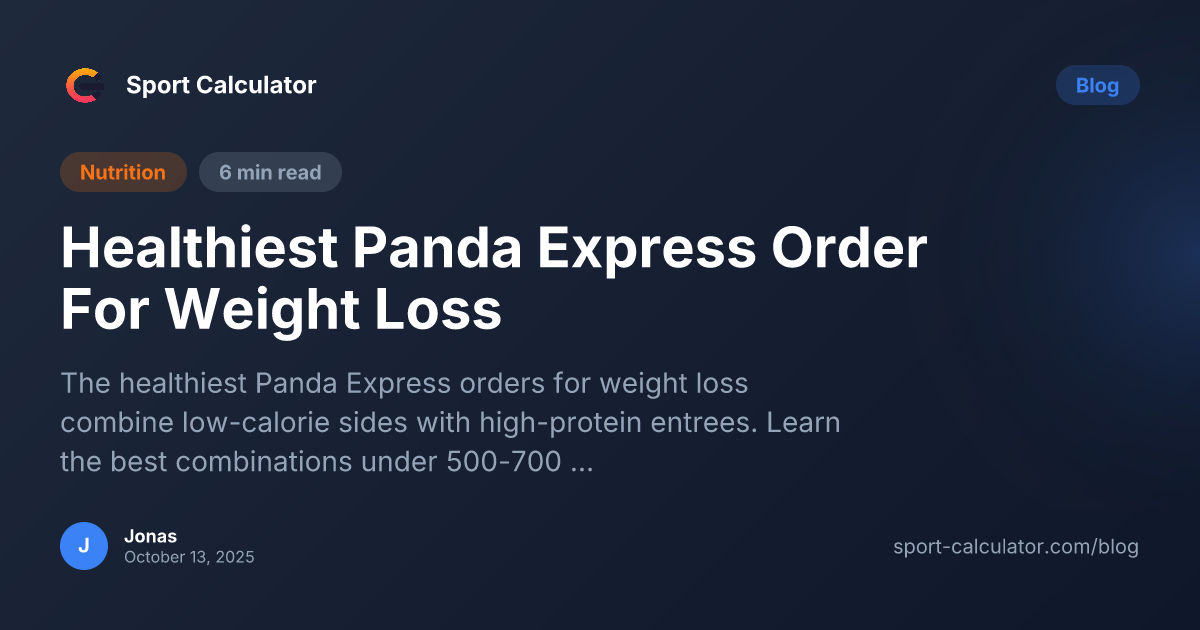 Healthiest Panda Express Order For Weight Loss