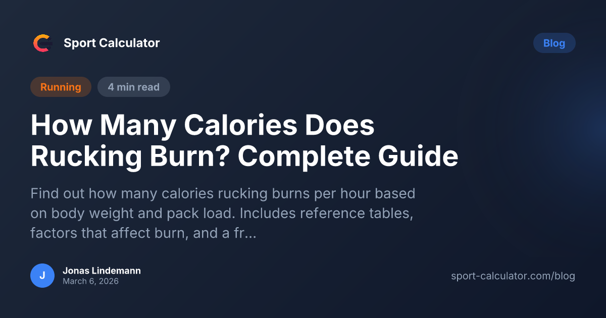 How Many Calories Does Rucking Burn? Complete Guide