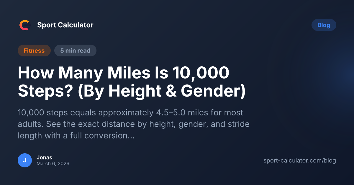 How Many Miles Is 10,000 Steps? (By Height & Gender)