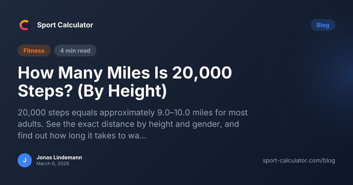 How Many Miles Is 20,000 Steps? (By Height)