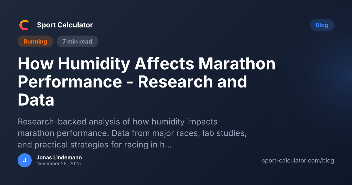 How Humidity Affects Marathon Performance - Research and Data