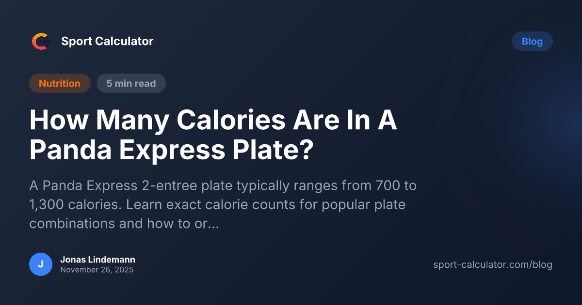How Many Calories Are In A Panda Express Plate?