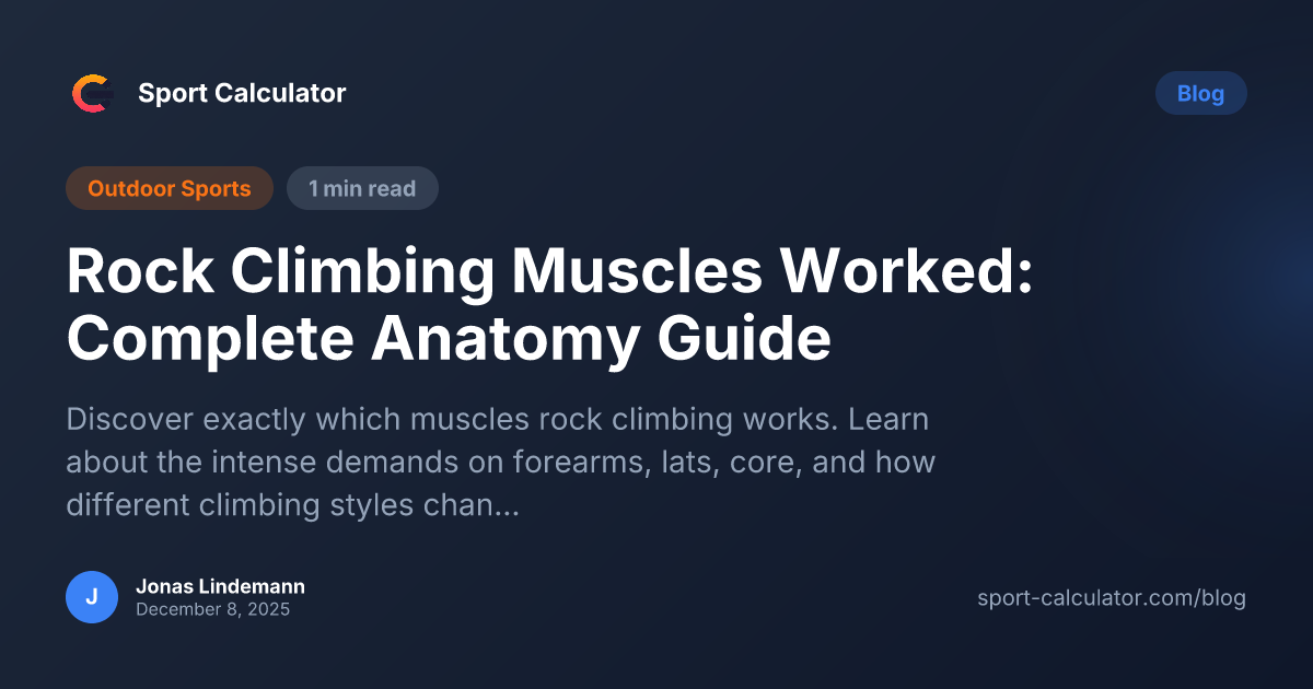 Rock Climbing Muscles Worked: Complete Anatomy Guide