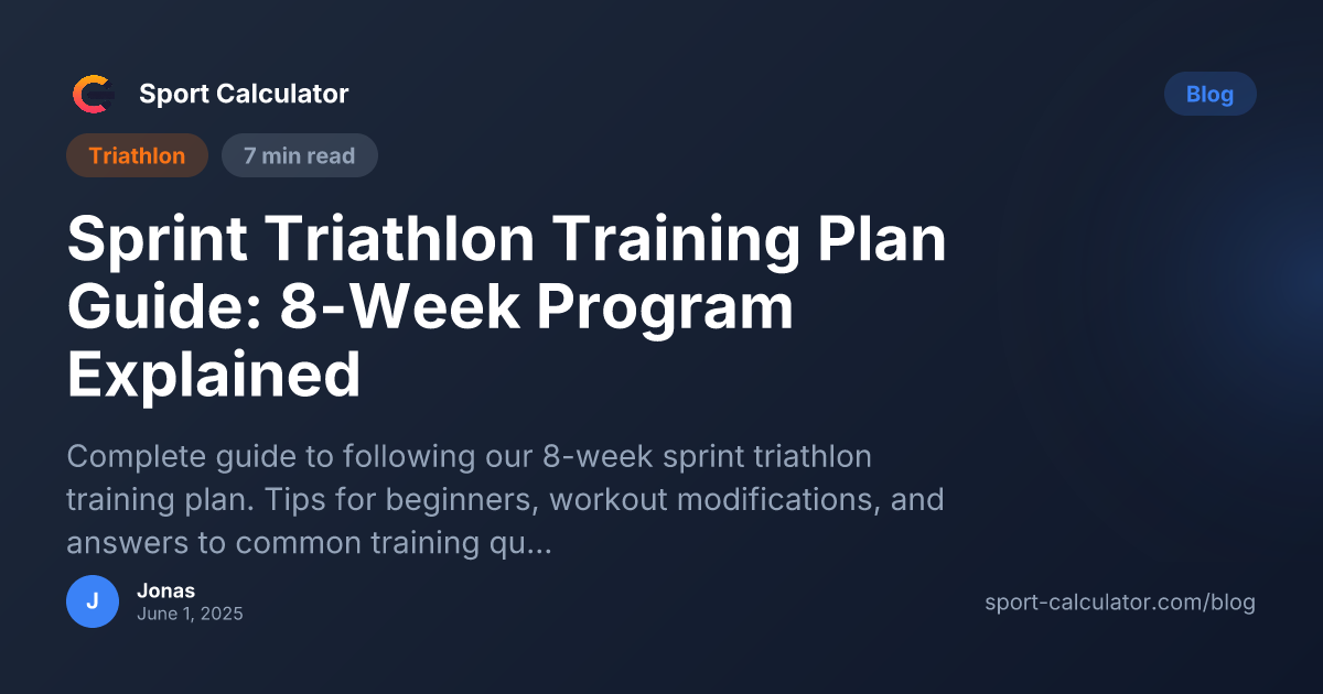 Sprint Triathlon Training Plan Guide: 8-Week Program Explained