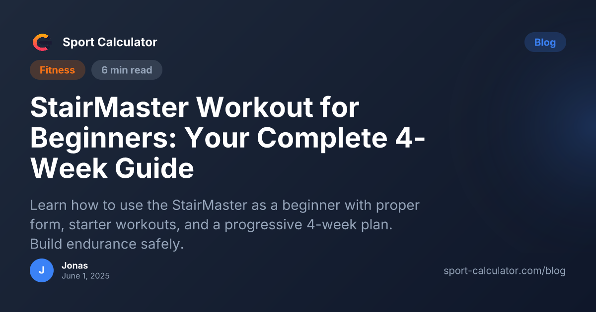 StairMaster Workout for Beginners: Your Complete 4-Week Guide