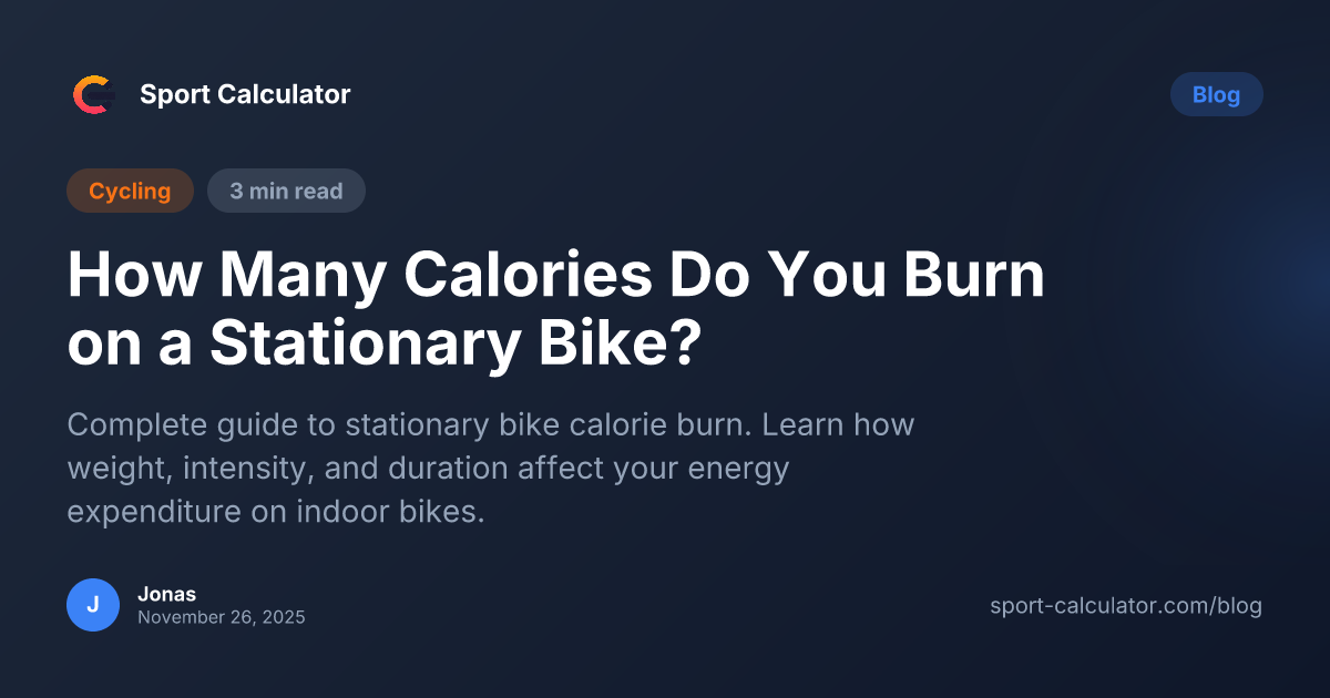 How Many Calories Do You Burn on a Stationary Bike?