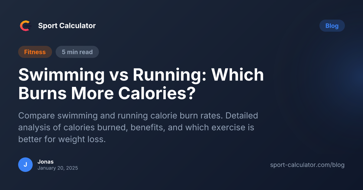 Swimming vs Running: Which Burns More Calories?