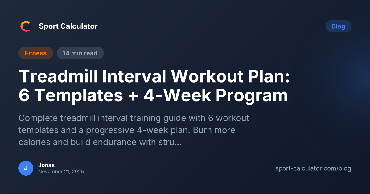 Treadmill Interval Workout Plan: 6 Templates + 4-Week Program