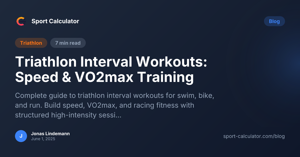 Triathlon Interval Workouts: Speed & VO2max Training