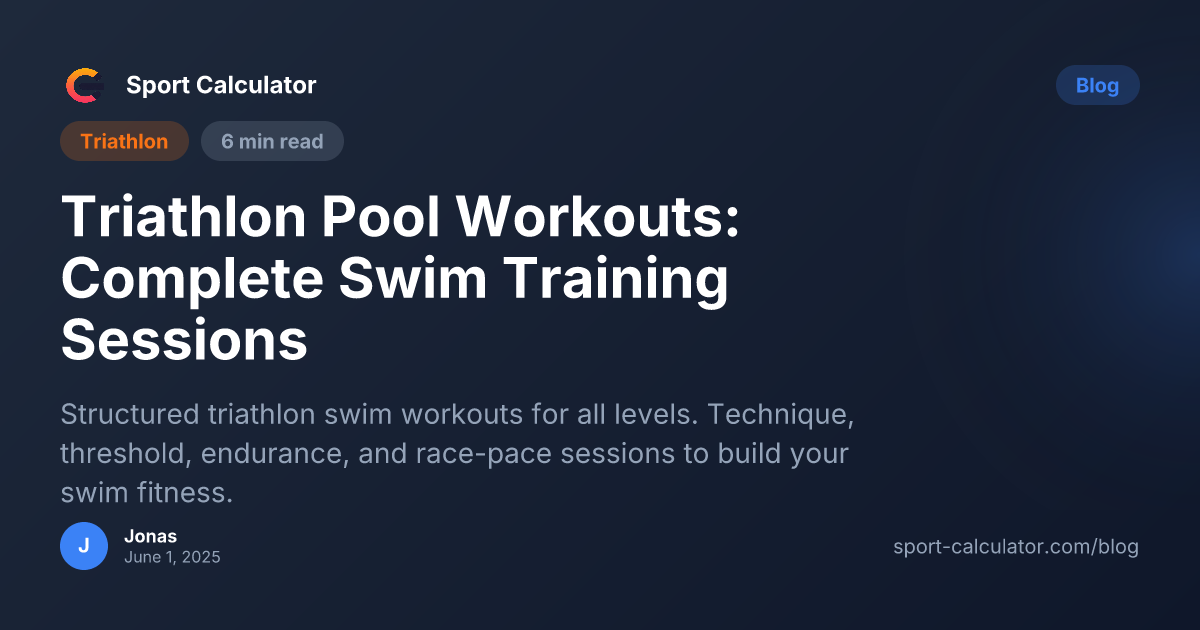 Triathlon Pool Workouts: Complete Swim Training Sessions