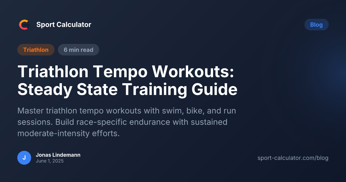 Triathlon Tempo Workouts: Steady State Training Guide
