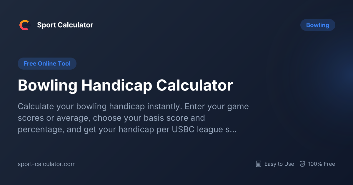 Bowling Handicap Calculator | Free & Easy to Use