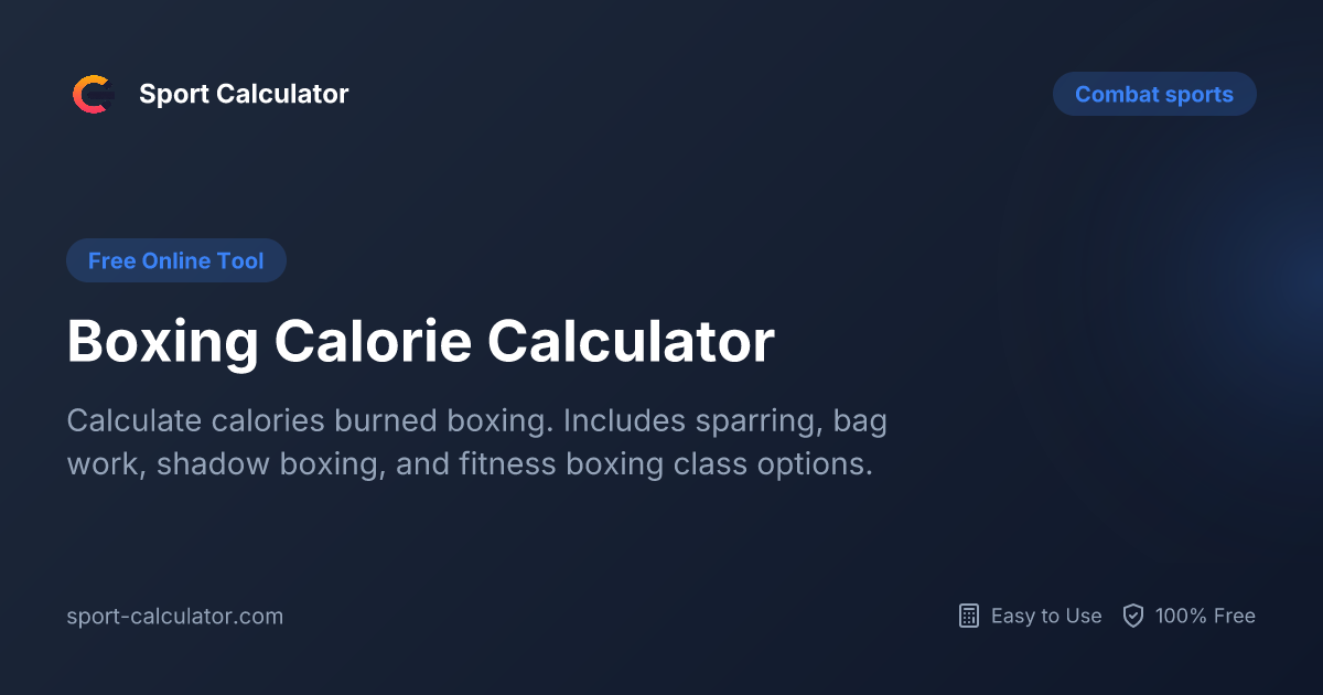 Boxing Calorie Calculator | Free & Easy to Use