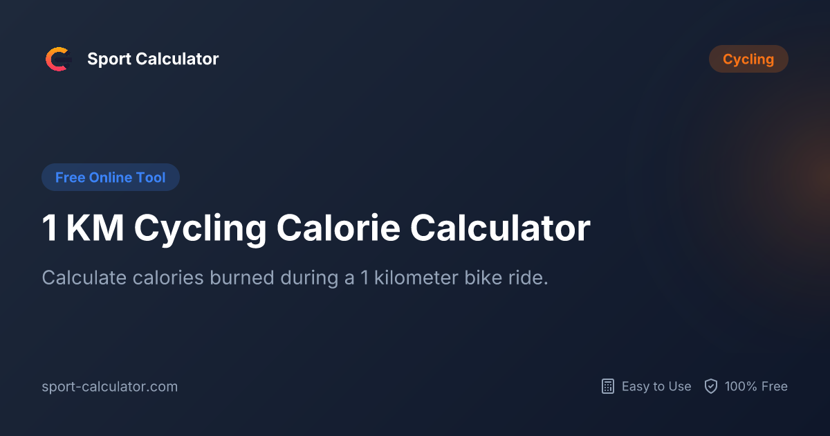 1 KM Cycling Calorie Calculator | Free & Easy to Use