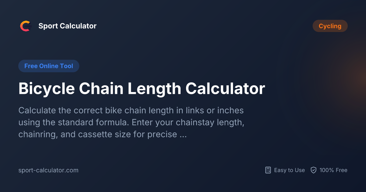Bicycle Chain Length Calculator | Free & Easy to Use