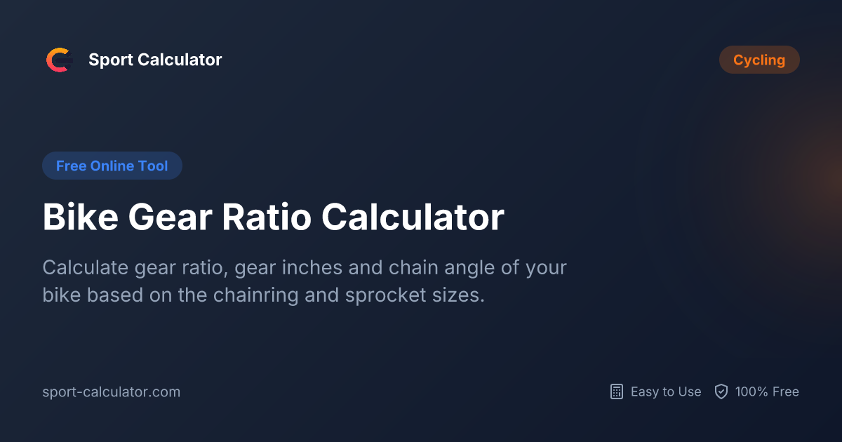 Bike Gear Ratio Calculator | Free & Easy to Use