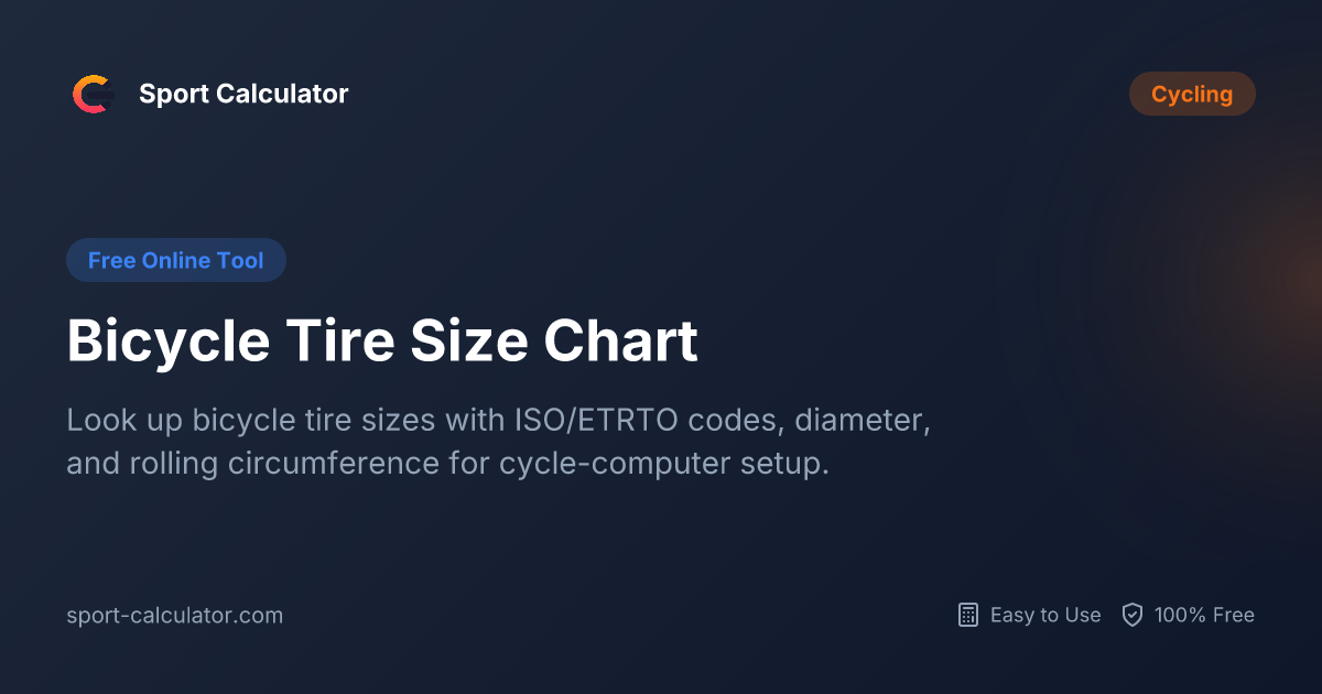 Bicycle Tire Size Chart | ISO/ETRTO & Circumference