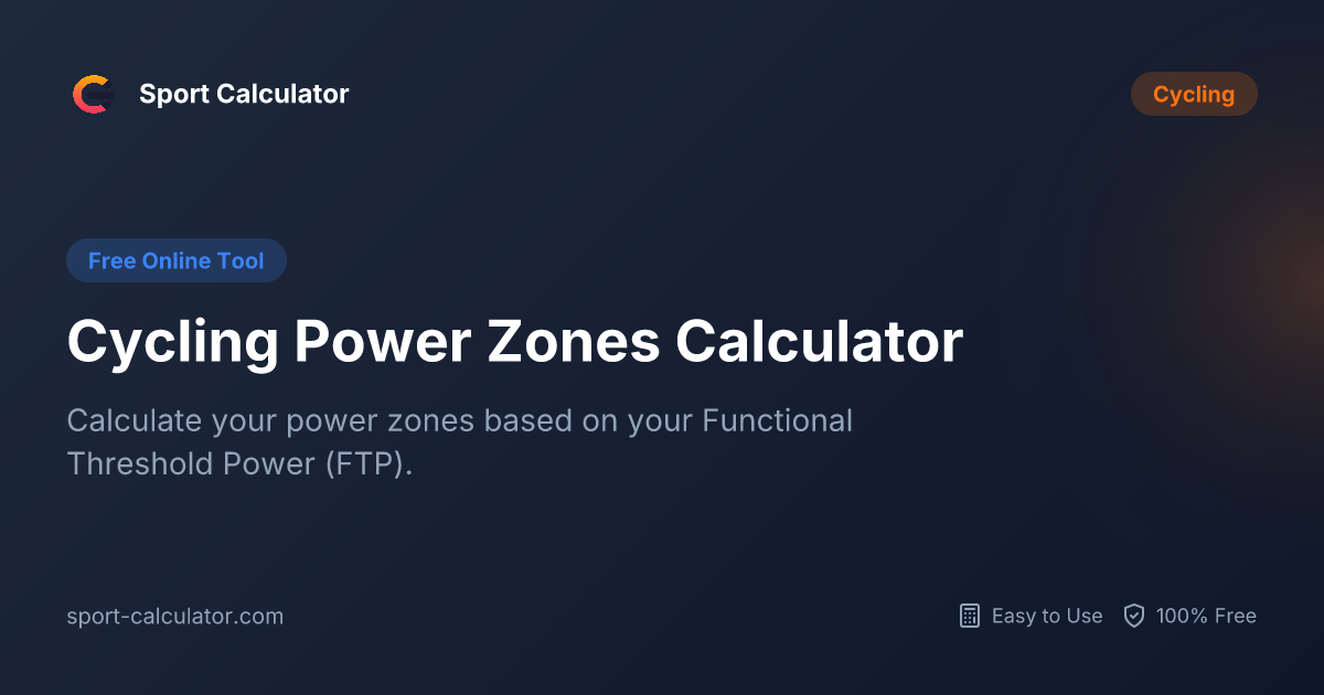 Cycling Power Zones Calculator | Free & Easy to Use