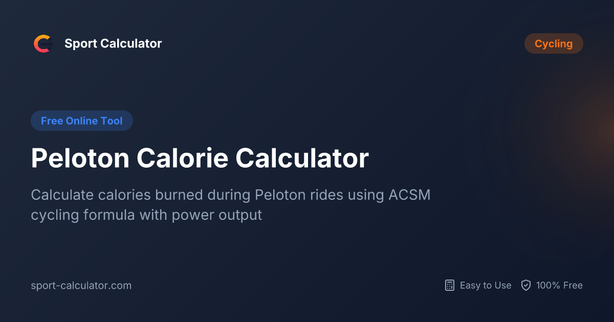 Peloton Calorie Calculator | Free & Easy to Use