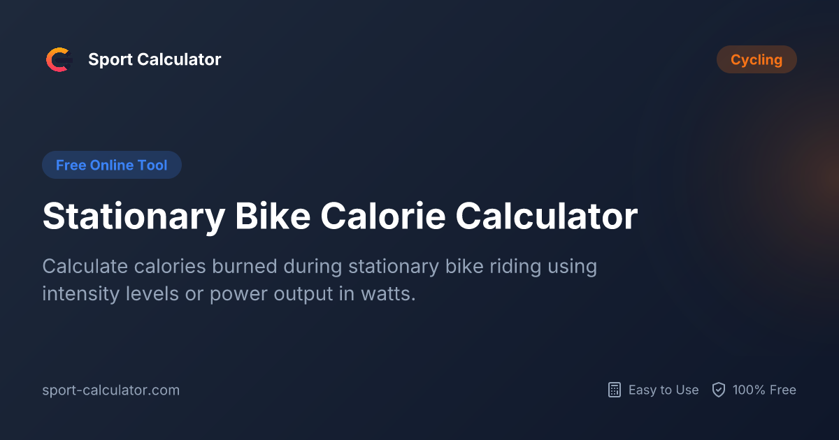 Stationary Bike Calorie Calculator | Free & Easy to Use