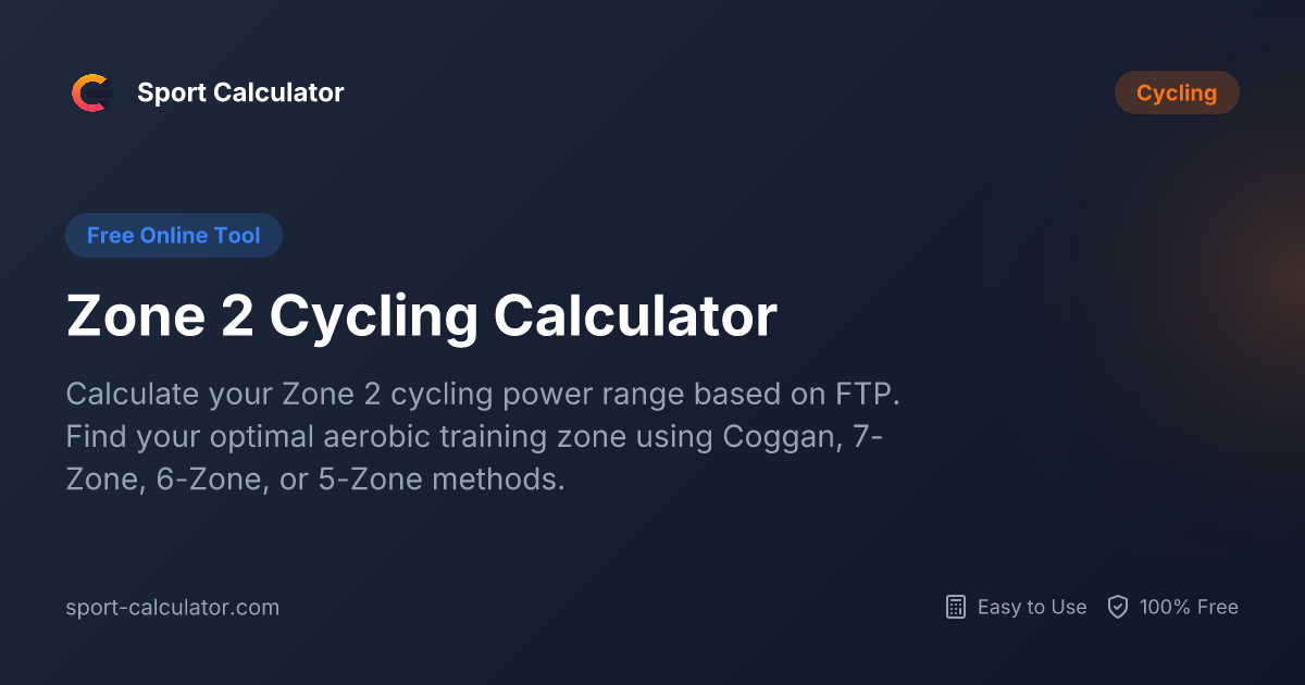 Zone 2 Cycling Calculator | Free & Easy to Use