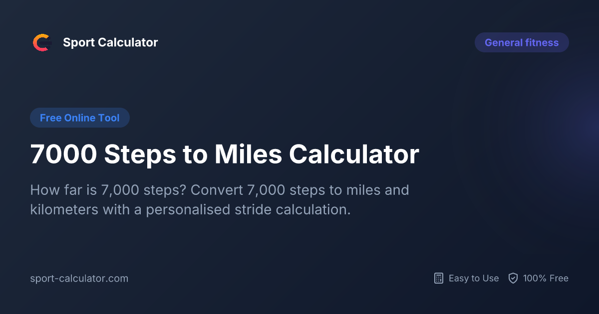 7000 Steps to Miles Calculator | Free & Easy to Use