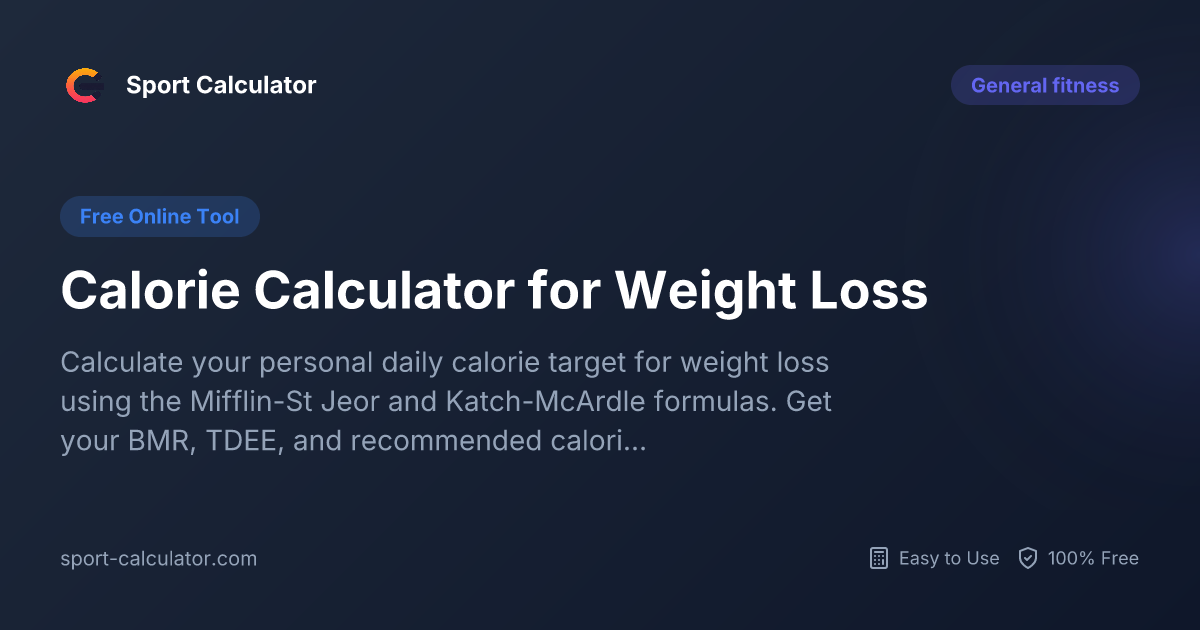 Calorie Calculator for Weight Loss | Free & Easy to Use