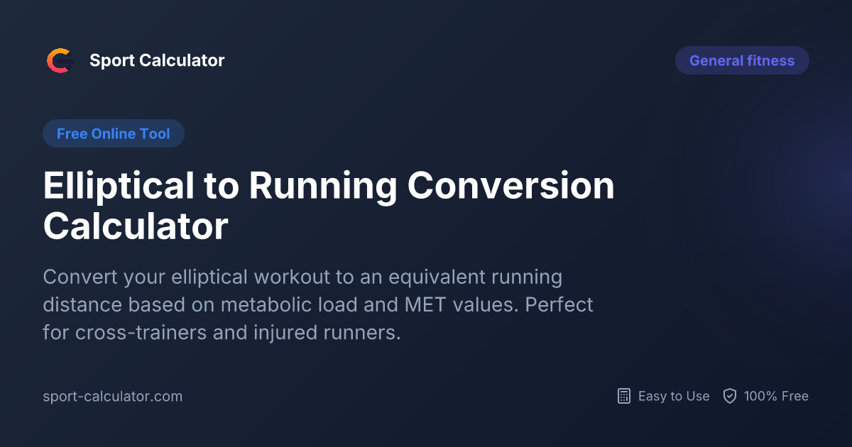 Elliptical to Running Conversion Calculator | Free & Easy to Use