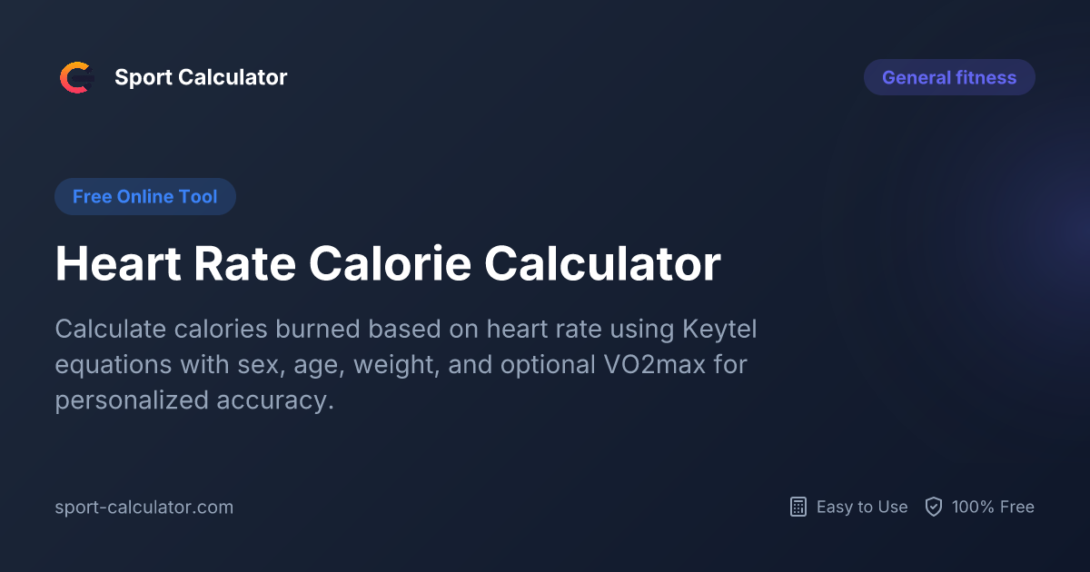 Heart Rate Calorie Calculator | Free & Easy to Use