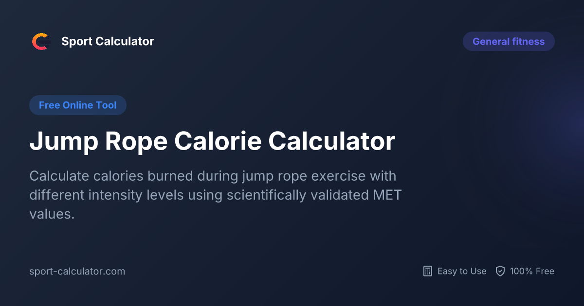 Jump Rope Calorie Calculator | Free & Easy to Use