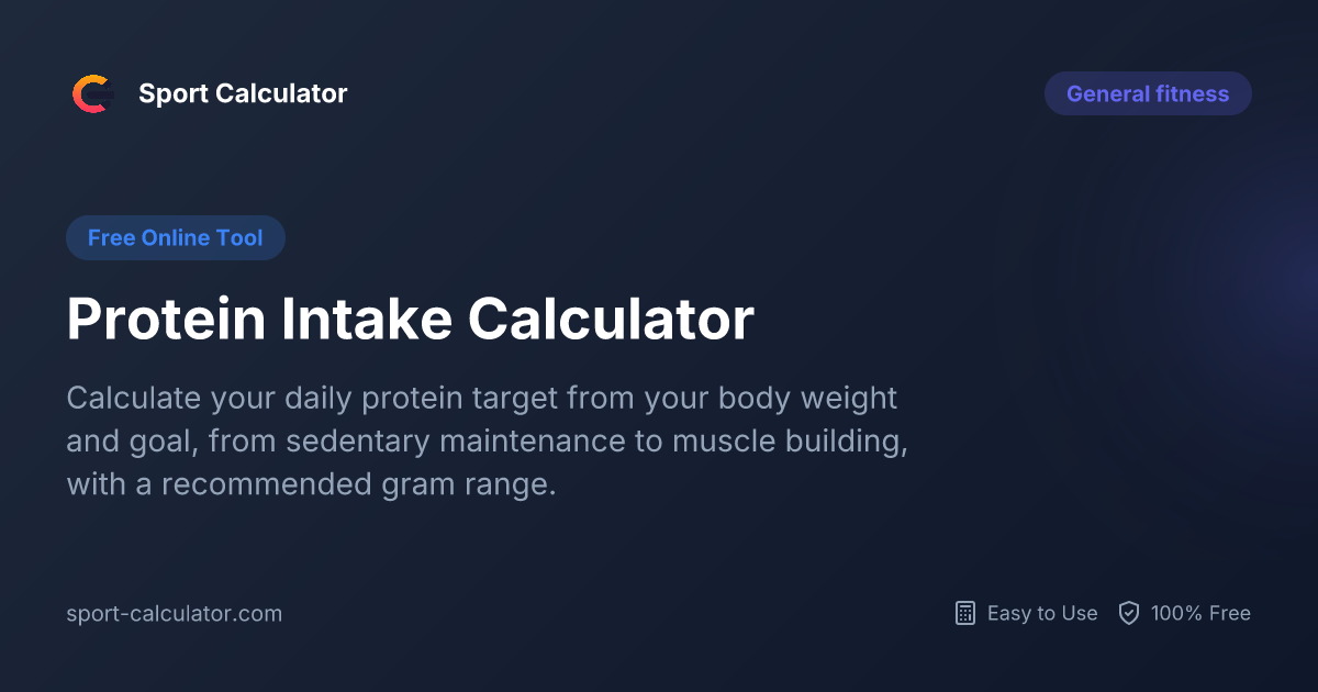 Protein Intake Calculator | Free & Easy to Use