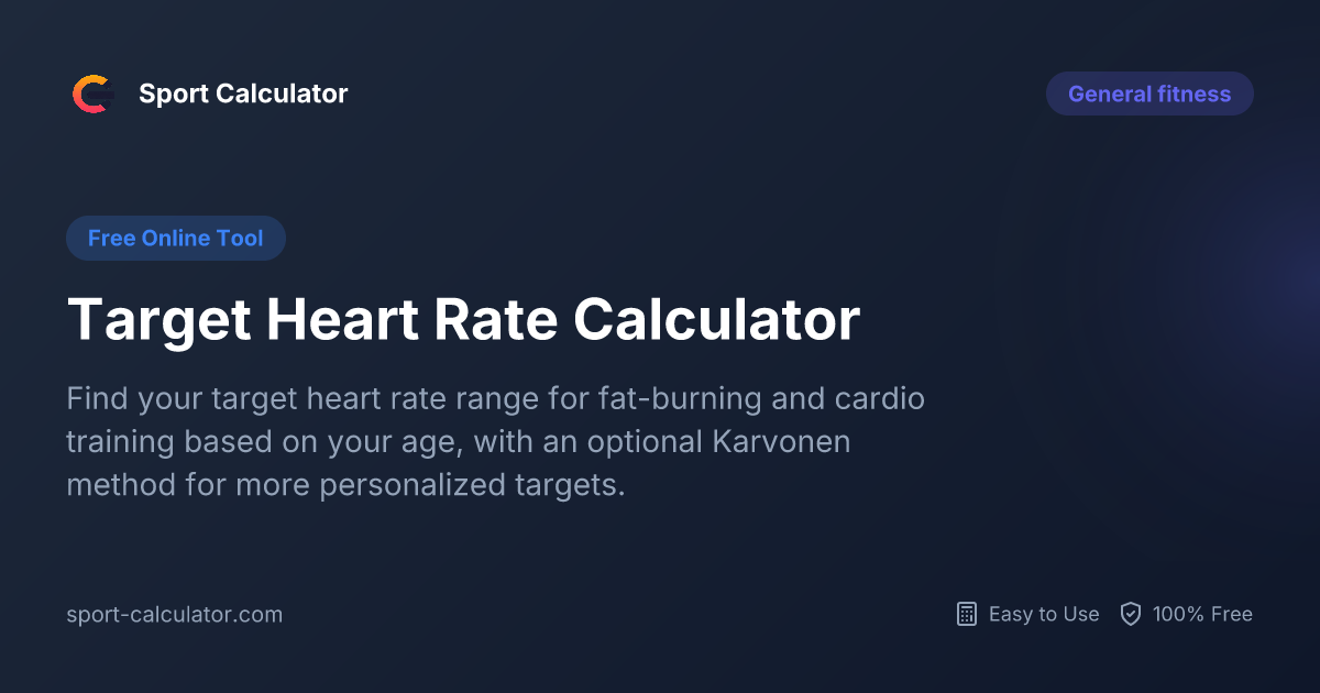 Target Heart Rate Calculator | Free & Easy to Use