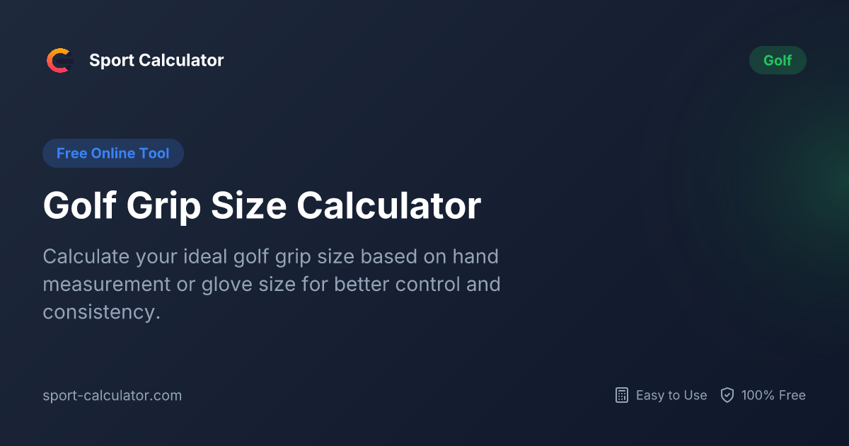 Golf Grip Size Calculator | Free & Easy to Use