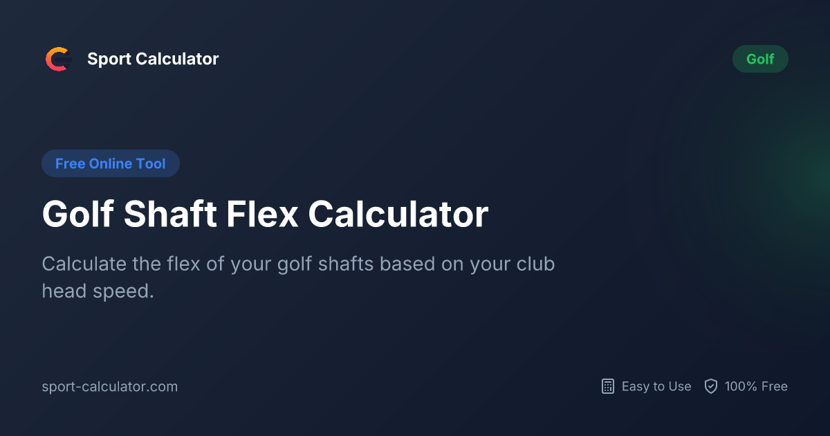 Golf Shaft Flex Calculator | Free & Easy to Use