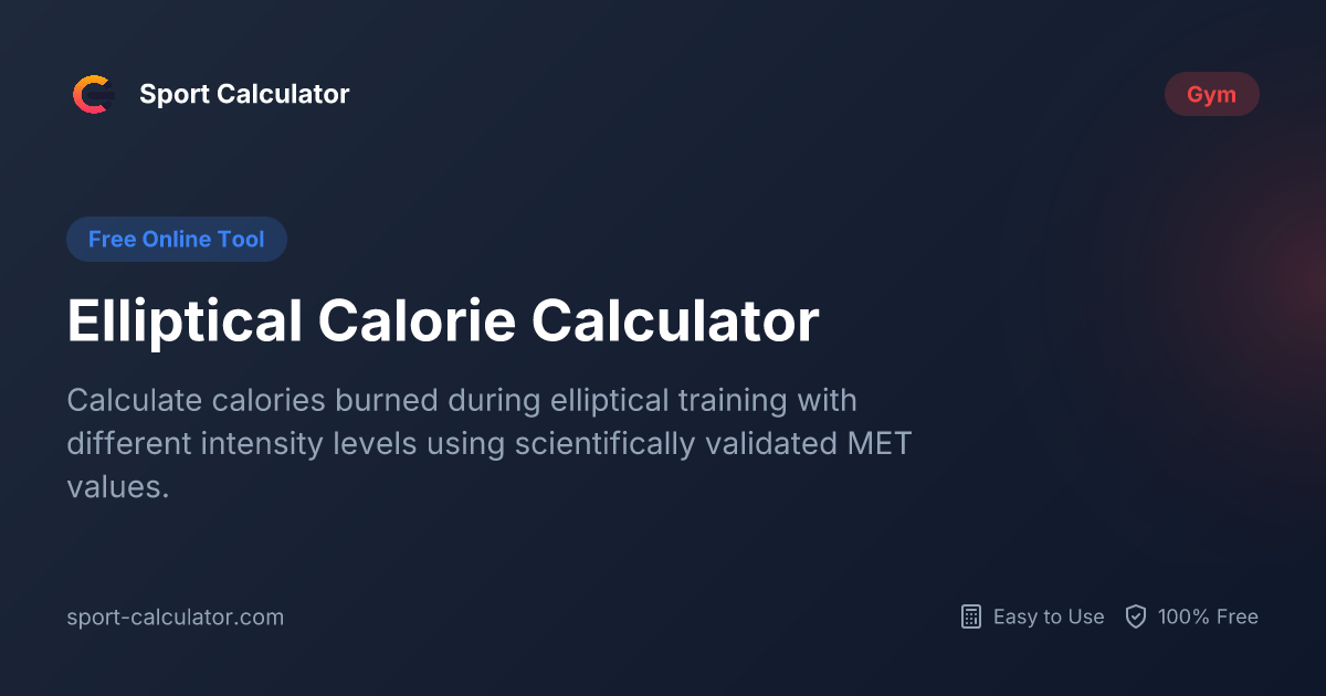 Elliptical Calorie Calculator | Free & Easy to Use