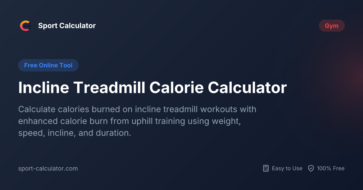 Incline Treadmill Calorie Calculator | Free & Easy to Use