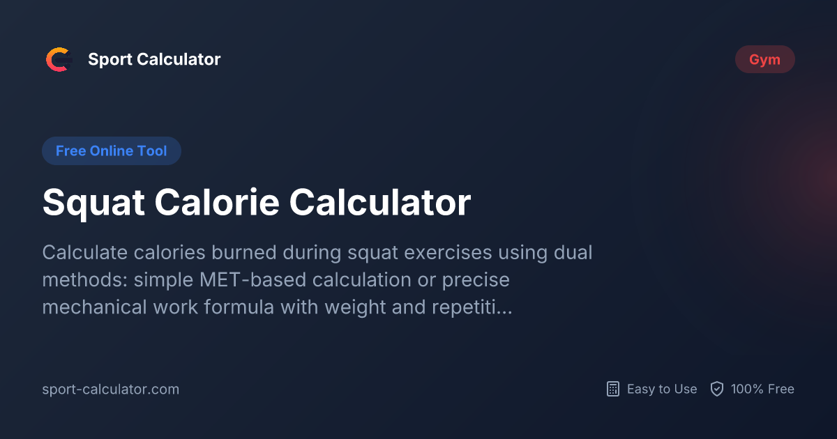Squat Calorie Calculator | Free & Easy to Use
