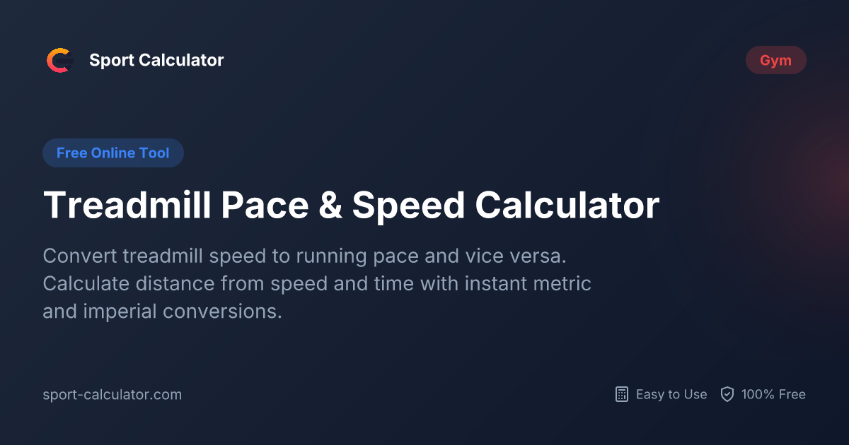 Treadmill Pace & Speed Calculator | Free & Easy to Use