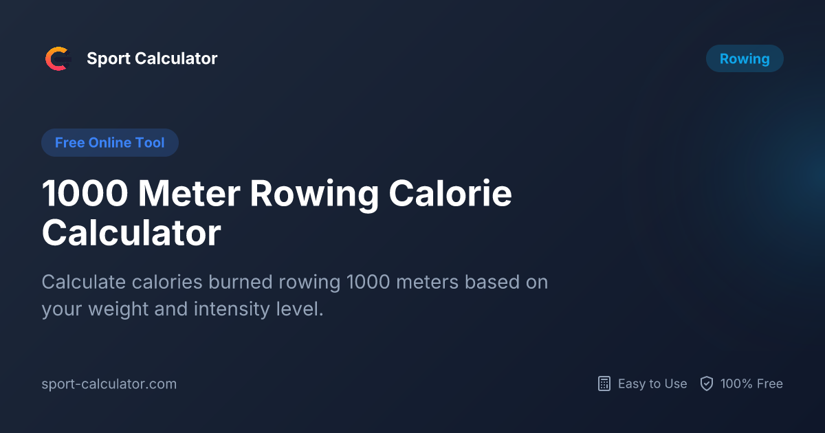 1000 Meter Rowing Calorie Calculator | Free & Easy to Use