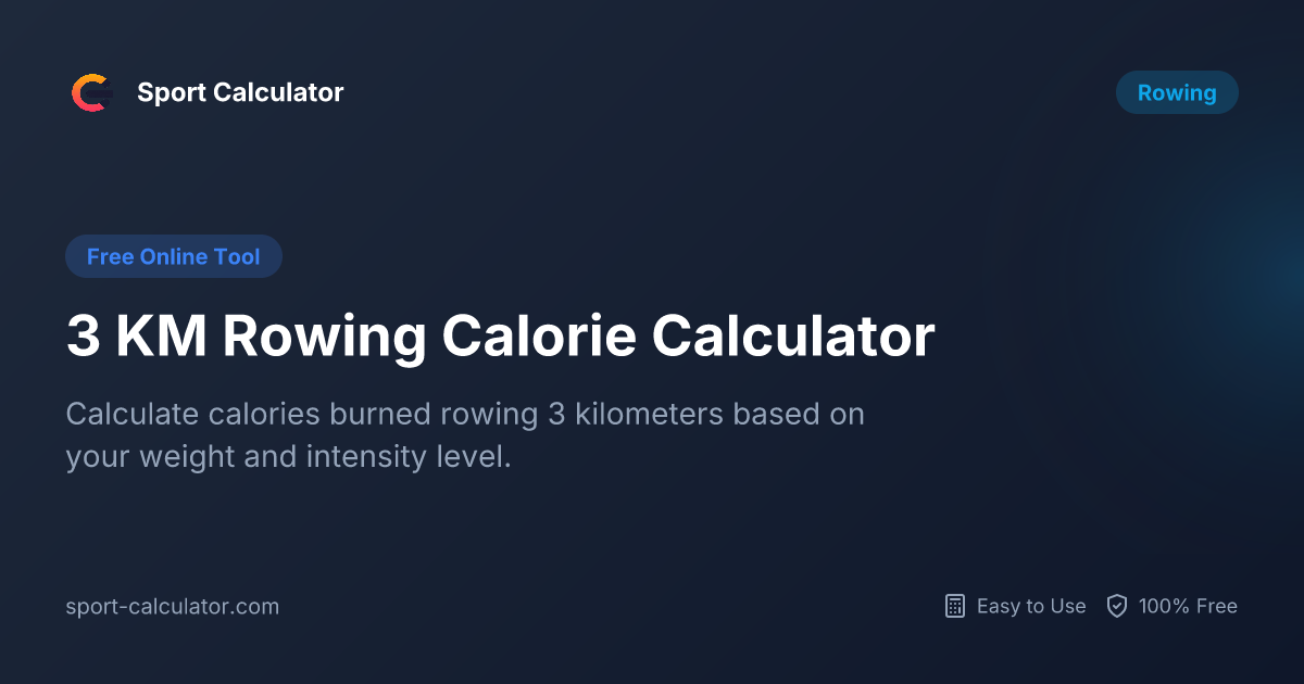 3 KM Rowing Calorie Calculator | Free & Easy to Use